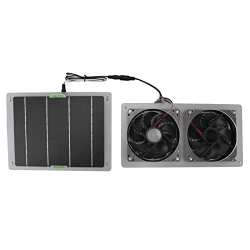 Arsor Solar Panel Fan Kit, 100W 12V Solar Panel Exhaust Fan Max 3000 RPM Waterproof Dual Fan Portable Ventilator Exhaust Fan for Chicken Coops/Sheds/Greenhouses/Window Exhaust/Pet Houses