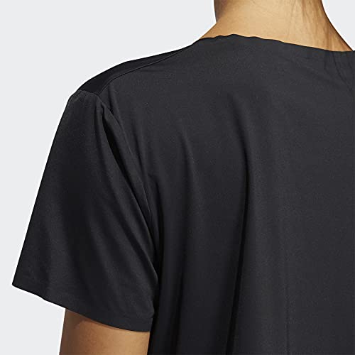adidas womens Elevated Training Tee Black Medium