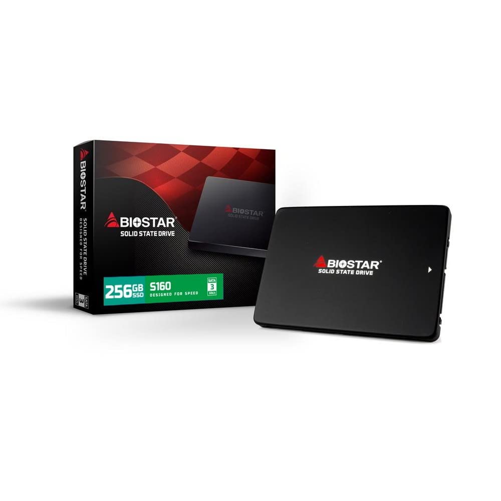 Biostar Slim 2.5" SATA 3.0 SSD 256GB Model [ S160-256GB ] Approximately 0.3 inch (7 mm) Thick