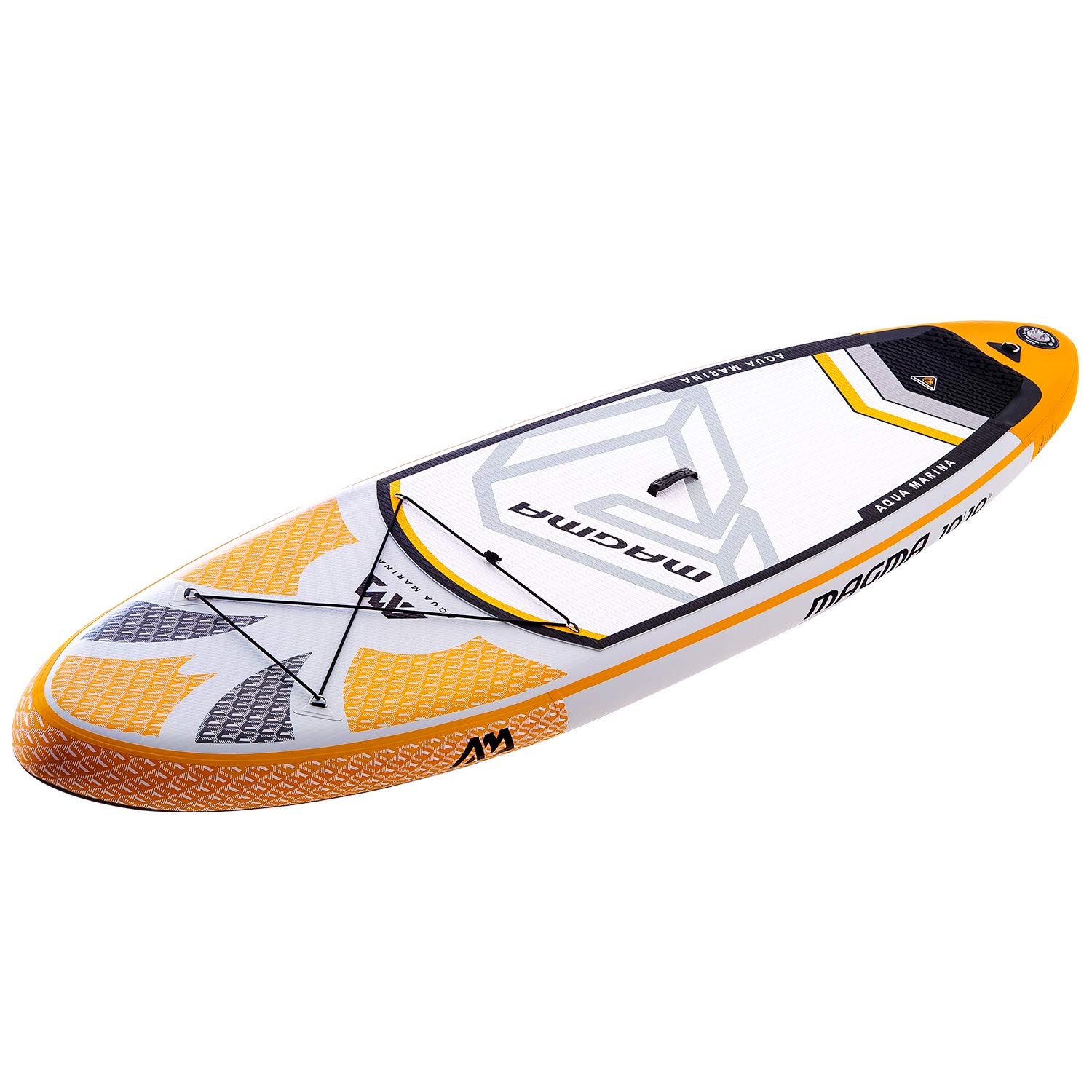 Aqua Marina Magma Inflatable Stand Up Paddle Board 10'10" (6" Thick) | Includes Double Action Pump, MAGIC Backpack, Slide-in Center Fin, Sports III Paddle, Safety Leash