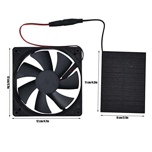 Arsor Solar Panel Fan Kit, 5V 3W Solar Panel Exhaust Fan 3000RPM Solar Powered Fan Kit Waterproof Mini Ventilator for Chicken Coops Pet House Greenhouse Camping Cooling Ventilation Window Exhaust