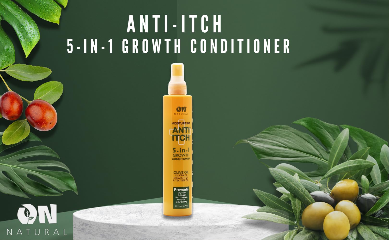 Rosponse On Orgainc Natural 5-in-1 Itching Free Growth Conditioner with Olive Oil 8oz