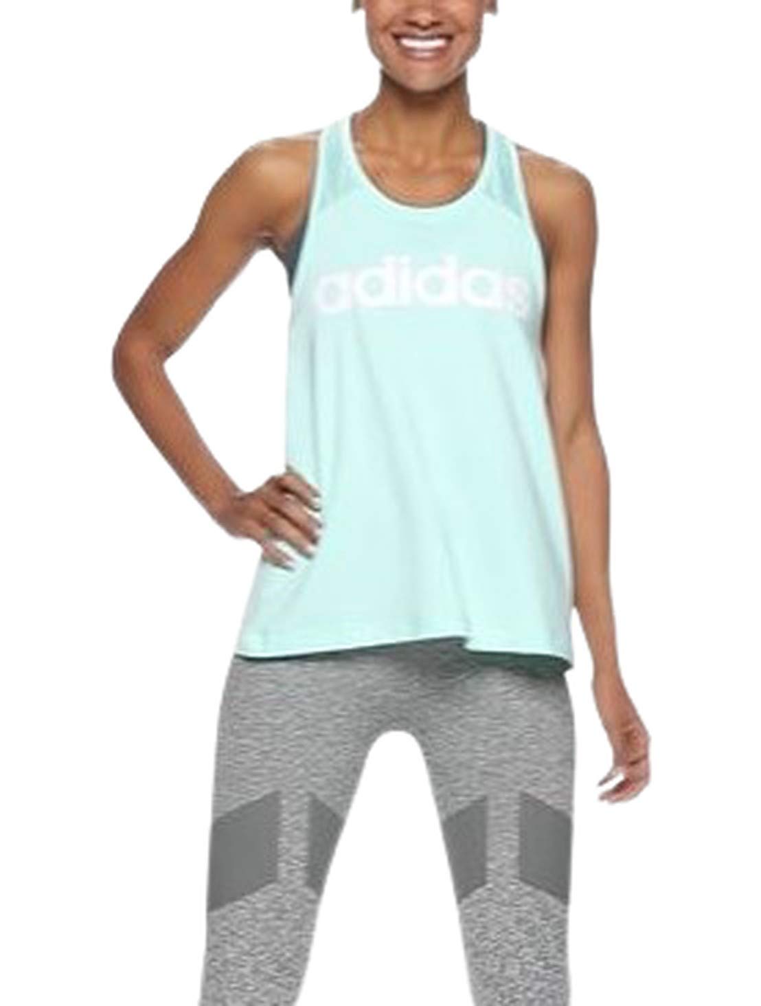 adidas Womens Fitness Running Tank Top Green XL