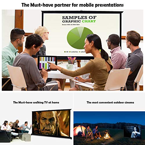 APAINI 40 inch 16:9 Mini Table Projector Screen Matt White Portable Tabletop Projection Screen for LED/LCD/DLP projectors