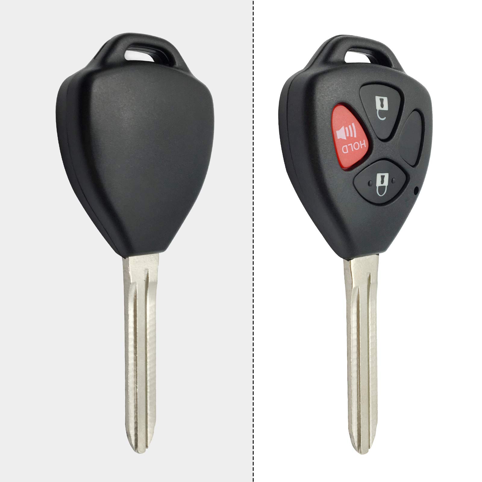 Anxingo Car Key Fob Remote Case Replacement for Toyota Scion HYQ12BBY GQ4-29T MOZB41TG Uncut Key Fob Shell Button Pad