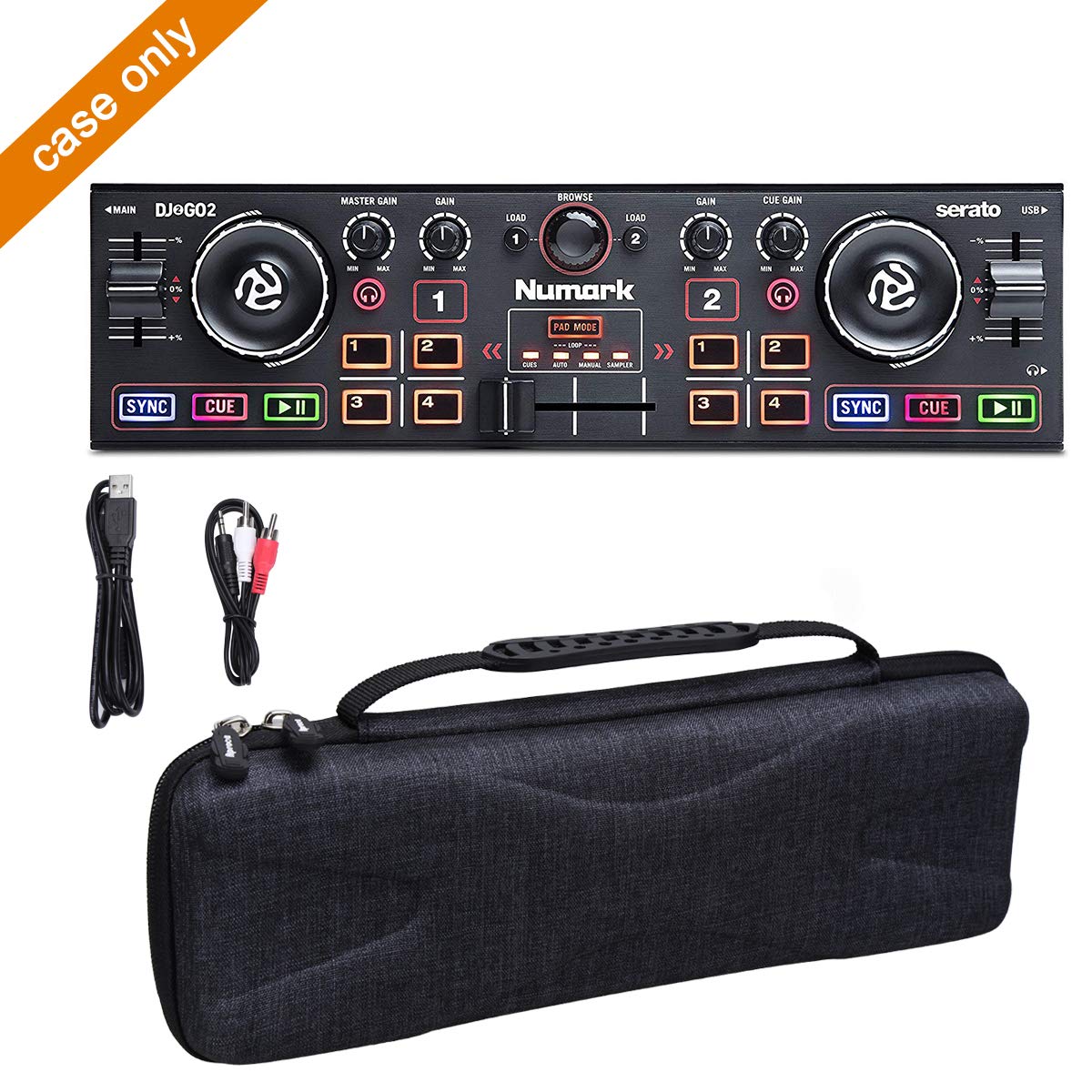 Aproca Hard Carry Travel Case Compatible with Numark DJ2GO2 Pocket DJ Controller