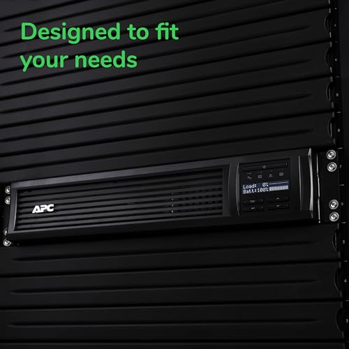 APC 1500VA Smart UPS with SmartConnect, SMT1500RM2UC Rack Mount UPS Battery Backup, Sinewave, AVR, 120V, Line Interactive Uninterruptible Power Supply