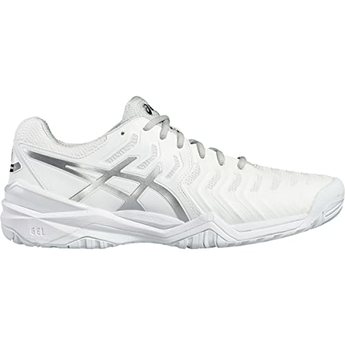 ASICS Men's Gel-resolution 7 Tennis Shoe, White/Silver, 11 M US