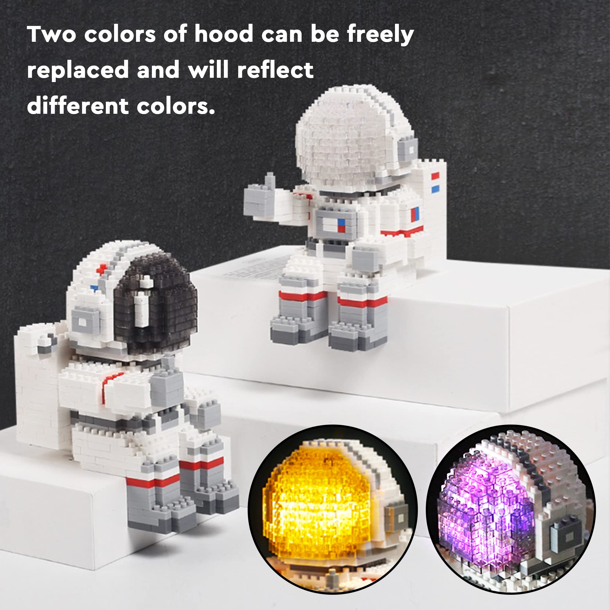 Finger Rock Astronaut Mini Building Blocks Micro Building Kits for Kids and Adults 12-15 Space Toys Gifts - Compatible with Nano(1008 Pieces)