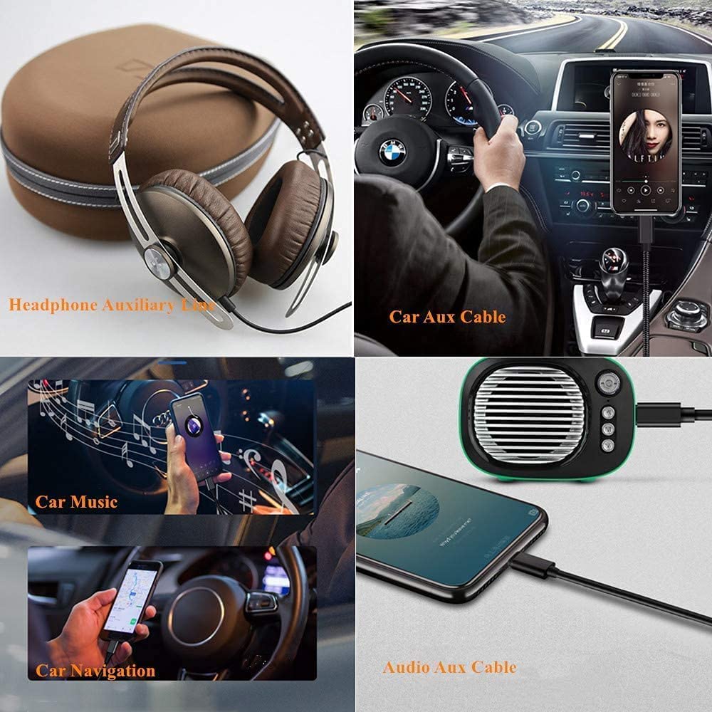 Aux Cord for iPhone, Lightning to 3.5mm Audio Cable 3.3FT [Mfi Certified] iPhone Aux Cord for Car Stereo/Headphone/Speaker, AUX to Lightning Cable for iPhone 14 13 12 11 XS XR X 8 7 iPad iPod