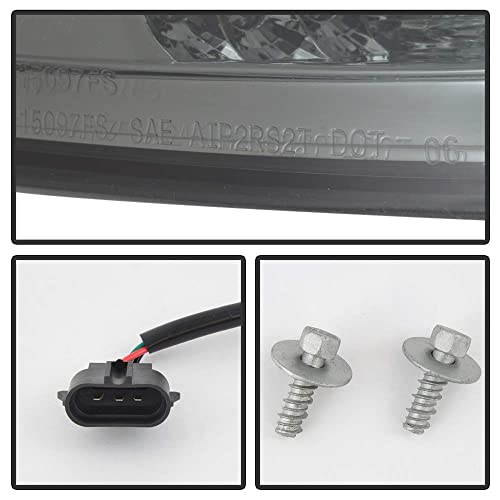 ACANII - For 1997-2003 Ford F150 Pickup Flareside Smoked Lens LED Tail Lights Brake Lamps Replacement Driver & Passenger