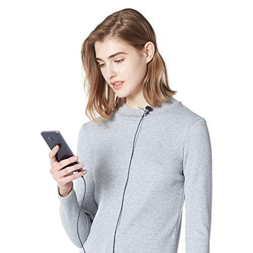 Amazon Basics Lapel Microphone Omnidirectional Mic - Silver