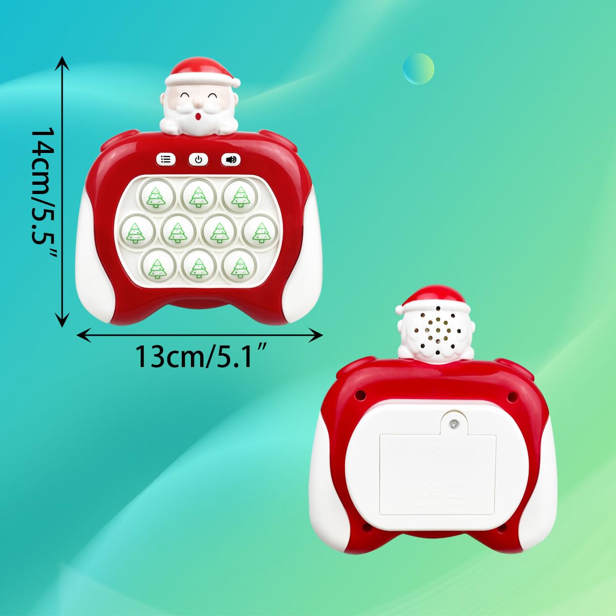 Anditoy Christmas Pop Quick Push Game, Handheld Light up Bubble Fidget Game Toy for Kids Boys Girls Teens Christmas Stocking Stuffers Gifts