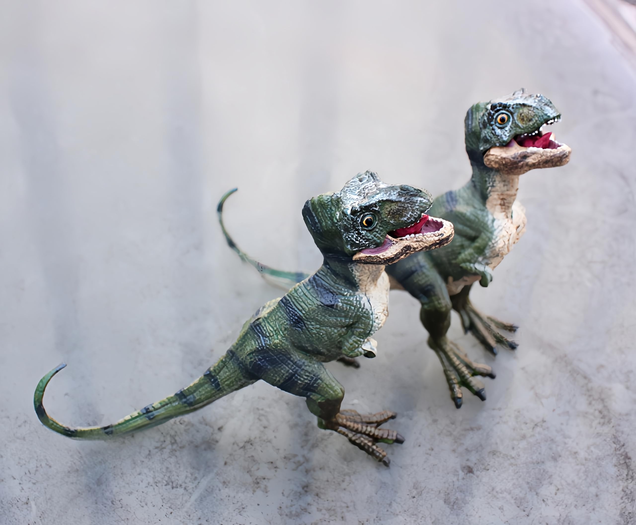 Gemini&Genius 3-Piece Dinosaur Set with T-Rex & Cubs, Action Figures, Moveable Jaw, Cake Topper, Party Gift for Kids 3-12 Years Old