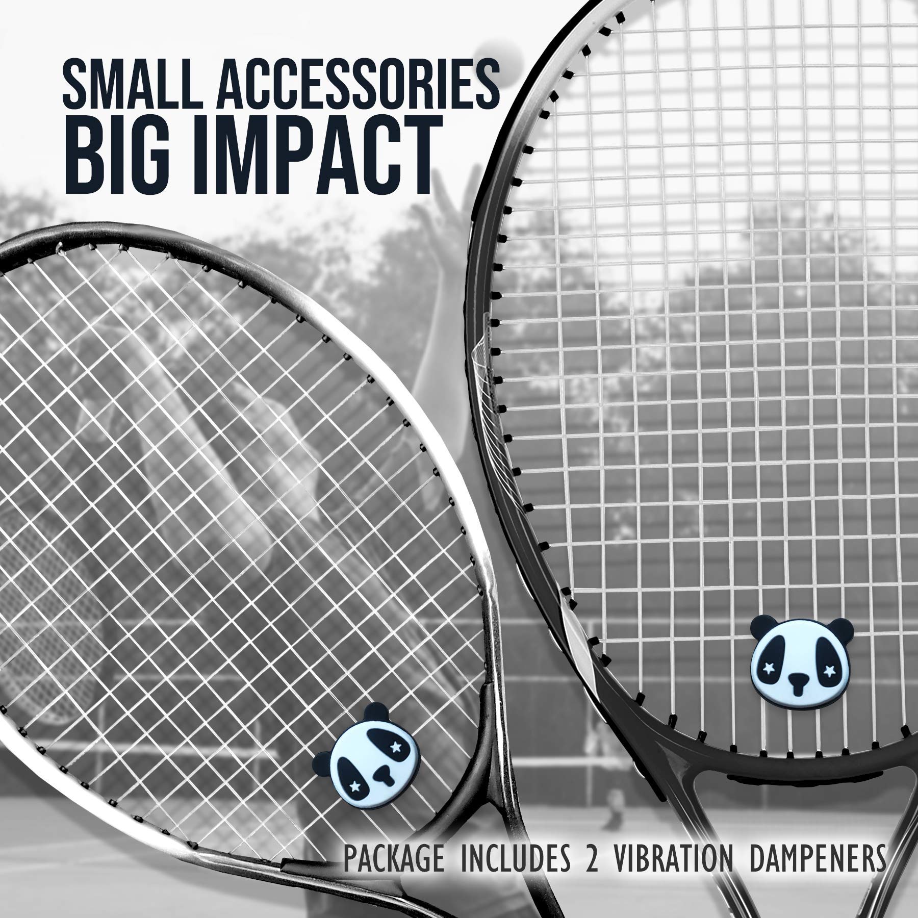 ALIEN PROS Tennis Racket Vibration Dampener (2-Pack) - Perfect Shock Absorber stablize Your String for Better Performance- Fun Dampeners Set (2 Pack)