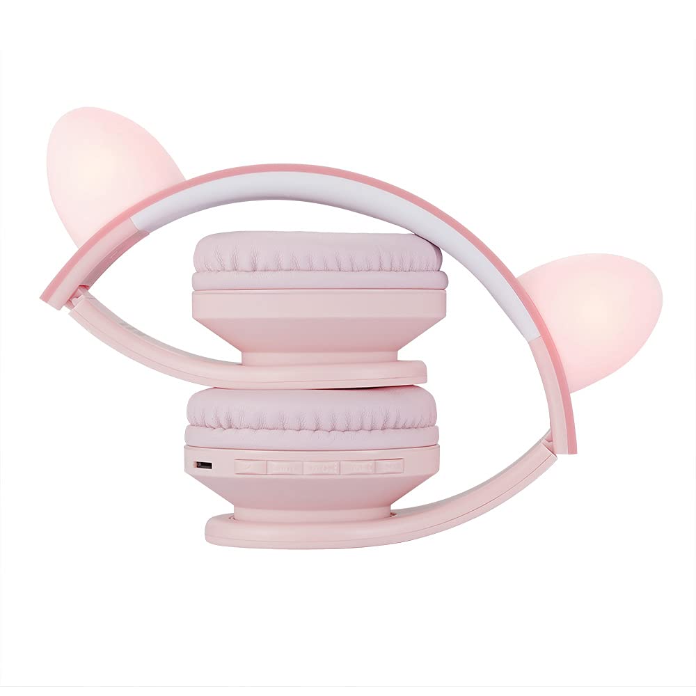 PowerLocus Bluetooth Headphones for Kids, Wireless Foldable Headphones Over Ear, Headphone with Microphone, 85DB Volume Limit, Wireless and Wired Headset with Micro SD, FM for Cellphones, Tablets, PC