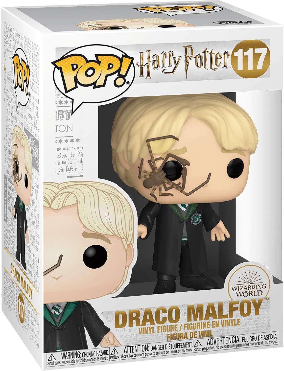 HARRY POTTER - Draco Malfoy with Whip Spider Funko Pop! Vinyl Figure (Bundled with Compatible Pop Box Protector Case)