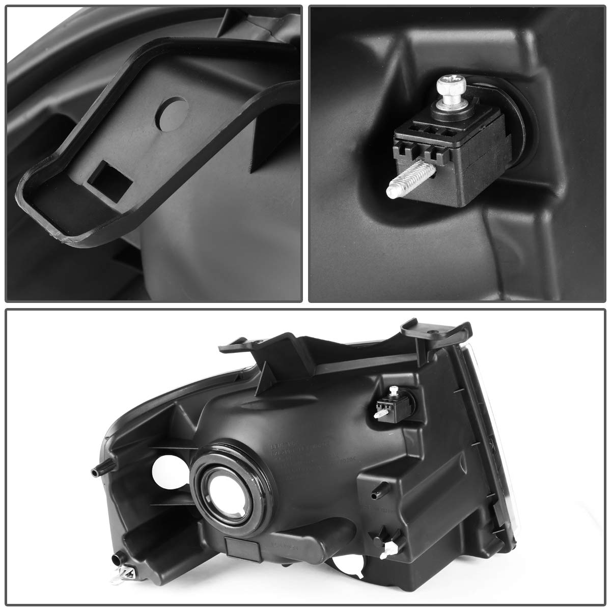 Auto Dynasty FO2503226 OE Style Passenger/Right Side Chrome Housing Headlight Lamp Compatible with Ford Expedition 07-14