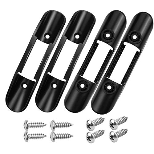 Amersumer 4 Pcs Kayak Paddle Mount Clips, Universal Plastic Kayak Paddle Holder, Kayak Paddle Accessories & Fishing Net Clips (8 Screws Included)