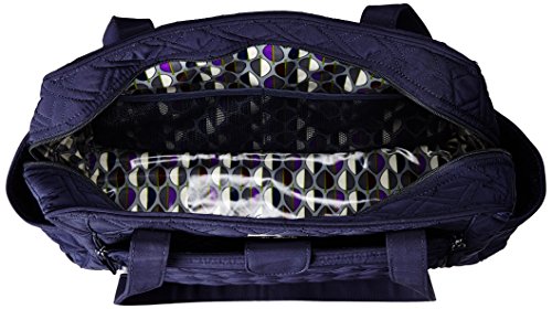 Vera Bradley Women's Microfiber Stroll Around Baby Diaper Bag, Classic Navy, One Size