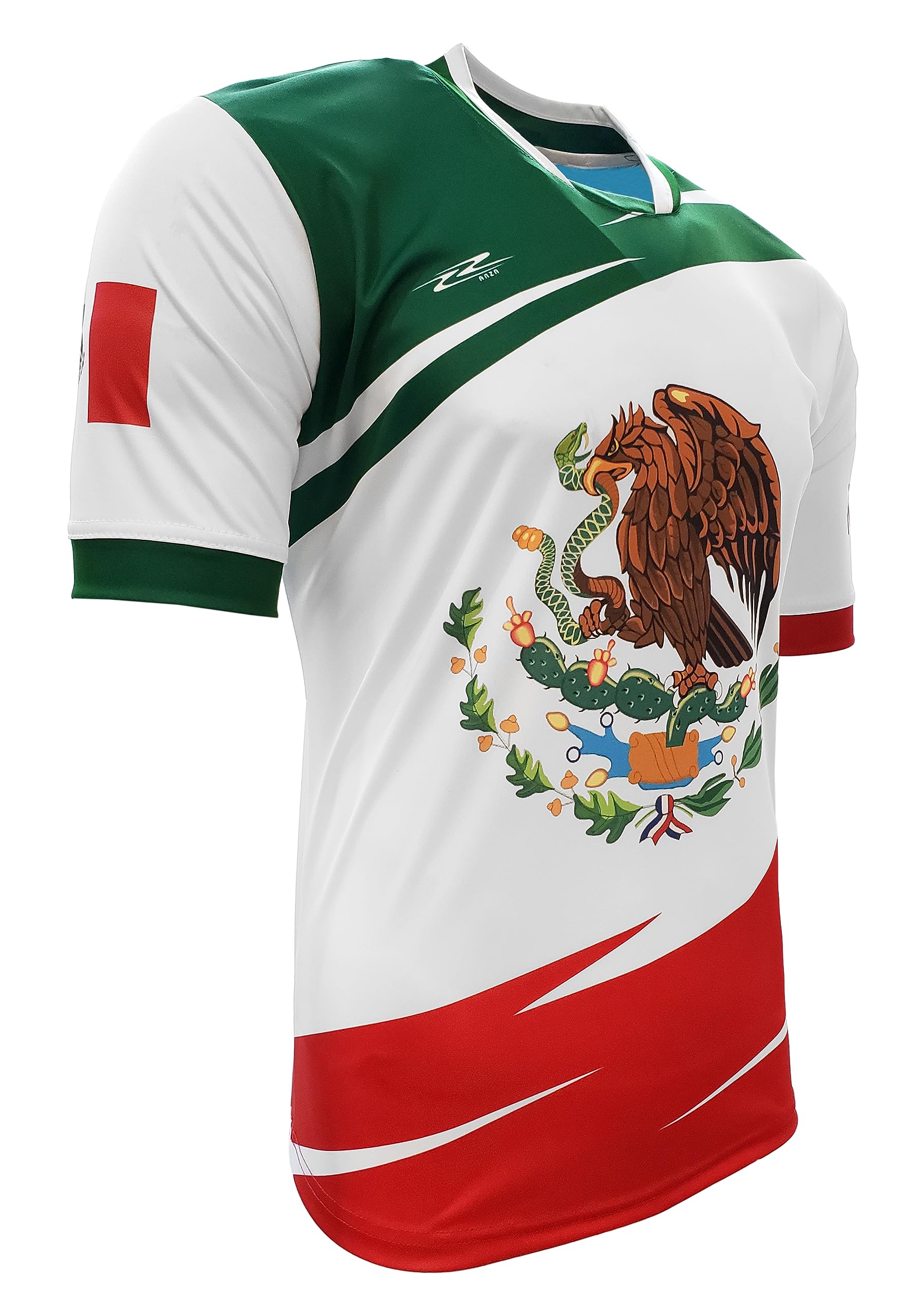Arza Sports Mexico Men Fan Jersey Color Green,White,Red (Medium)