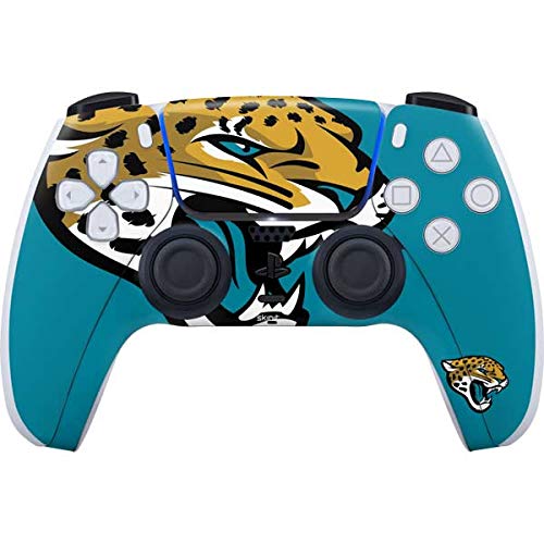 Skinit Gaming Decal Skin Compatible with PS5 and Compatible with PS5 Digital Edition DualSense Controller - Officially Licensed NFL Jacksonville Jaguars Large Logo Design