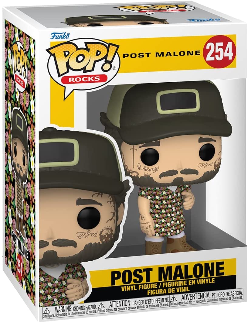 Funko Pop Rocks! Bundle: Post Malone Sundress (with Funk-02-Protect Case Protector)