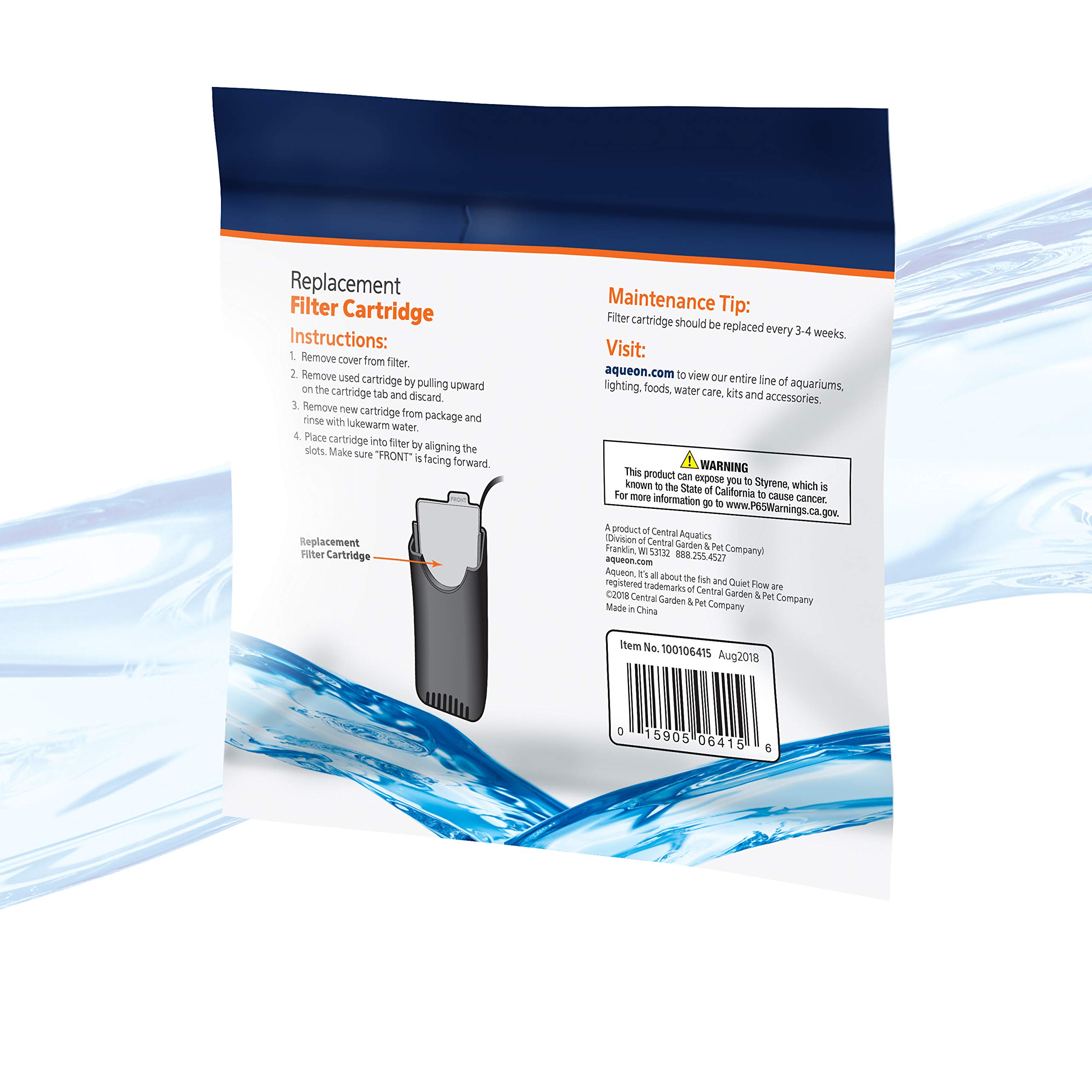 Aqueon Aquarium Fish Tank Replacement Filter Cartridges Extra Small - 3 pack