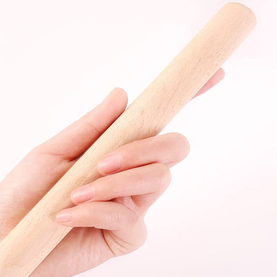 AnHera 2pcs Yoga Sticks Stretching Tool, Wooden Sticks Creative Posture Correction Straight Back Straigtheners, Correction Stick for Home Woman, Stretching Tool with Stick Buckle. (50cm)