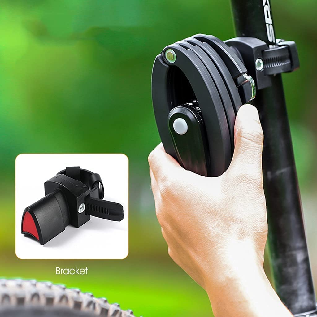 Bike Lock Foldable Bike Lock Anti-Theft Road Bicycle Password Lock Scooter E-Bike Chain Lock Cycling Accessories