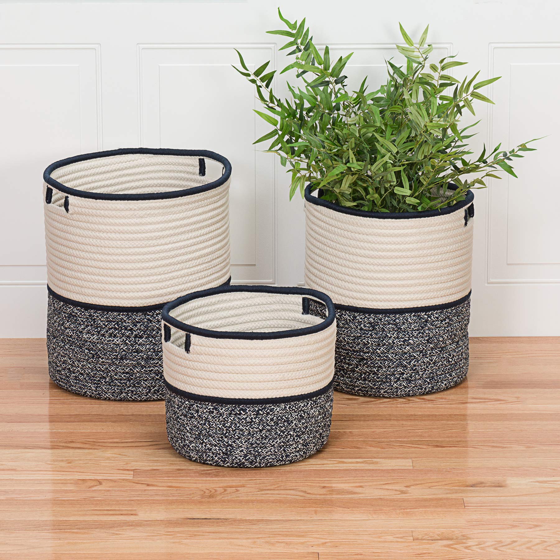 Colonial Mills Jaydon Basket, 16"x16"x20", Blue