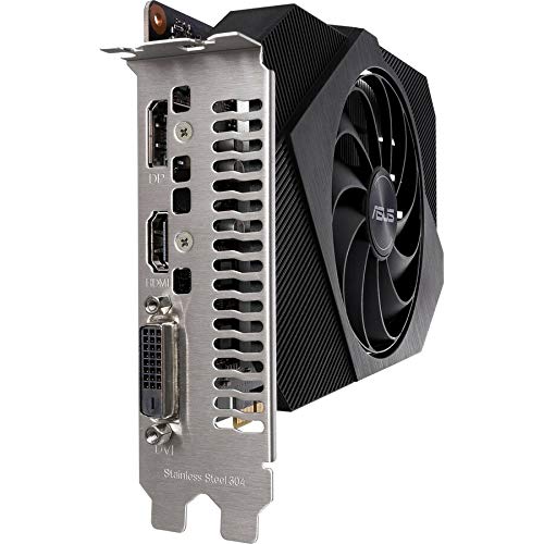 ASUS Phoenix NVIDIA GeForce GTX 1650 OC Edition Gaming Graphics Card (PCIe 3.0, 4GB GDDR6 Memory, HDMI, DisplayPort, DVI-D, 1x 6-pin Power Connector, Axial-tech Fan Design, Dual Ball Fan Bearings)