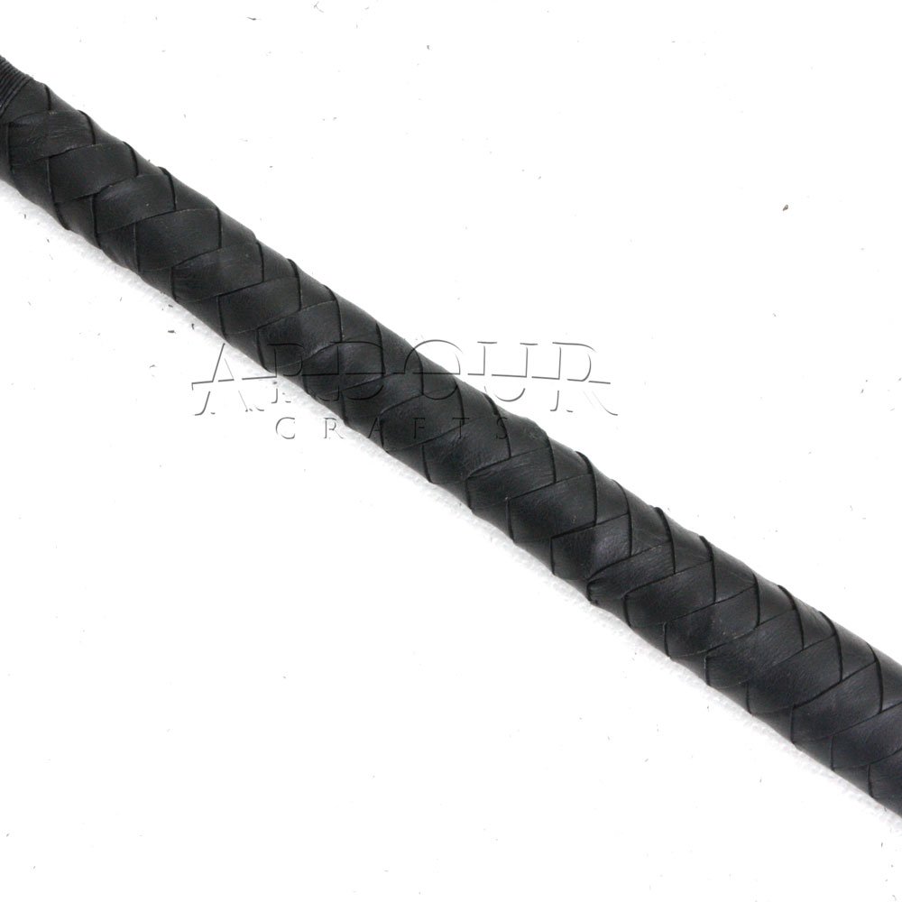 Ardour Crafts Real Leather Riding Crop 24-inch Premium Quality Crops for Horse, Wide Slapper (Black)