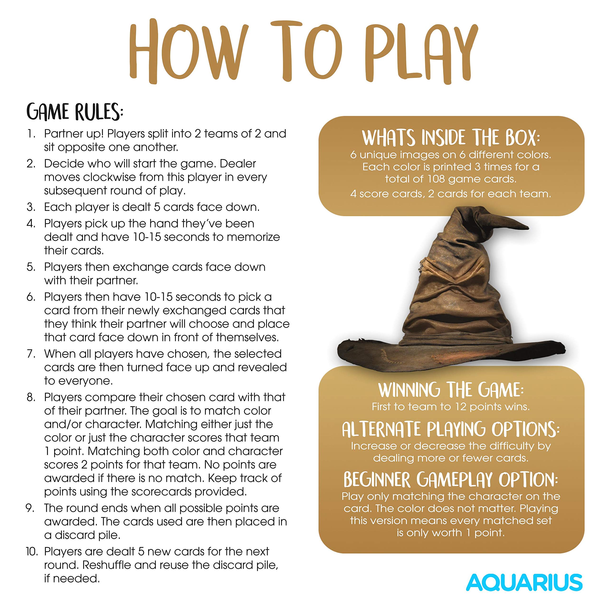 AQUARIUS - Harry Potter Memory Master Card Game