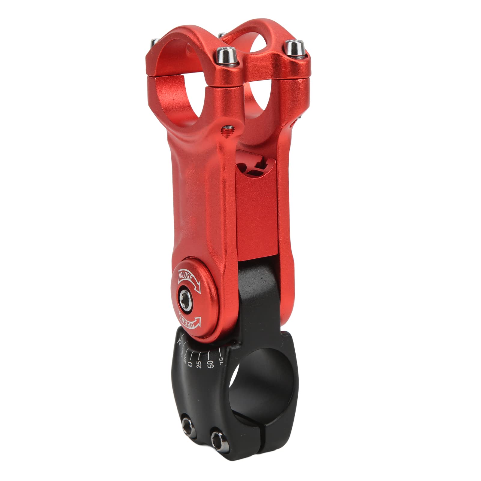 Bike Stem, Comfortable Riding Heavy Duty Reduce Pressure Adjustable Handlebar Extender Aluminum for Road Bike(31.8 * 110)