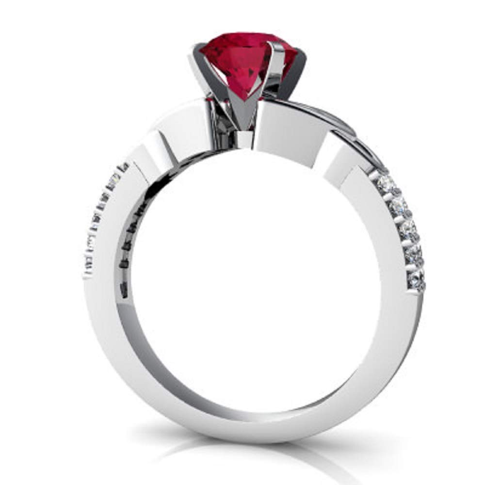 Ashaartjewels Celtic Ring 1.15 CTW Red Ruby Emerald & CZ Diamonds 14K White Gold Fn (10)