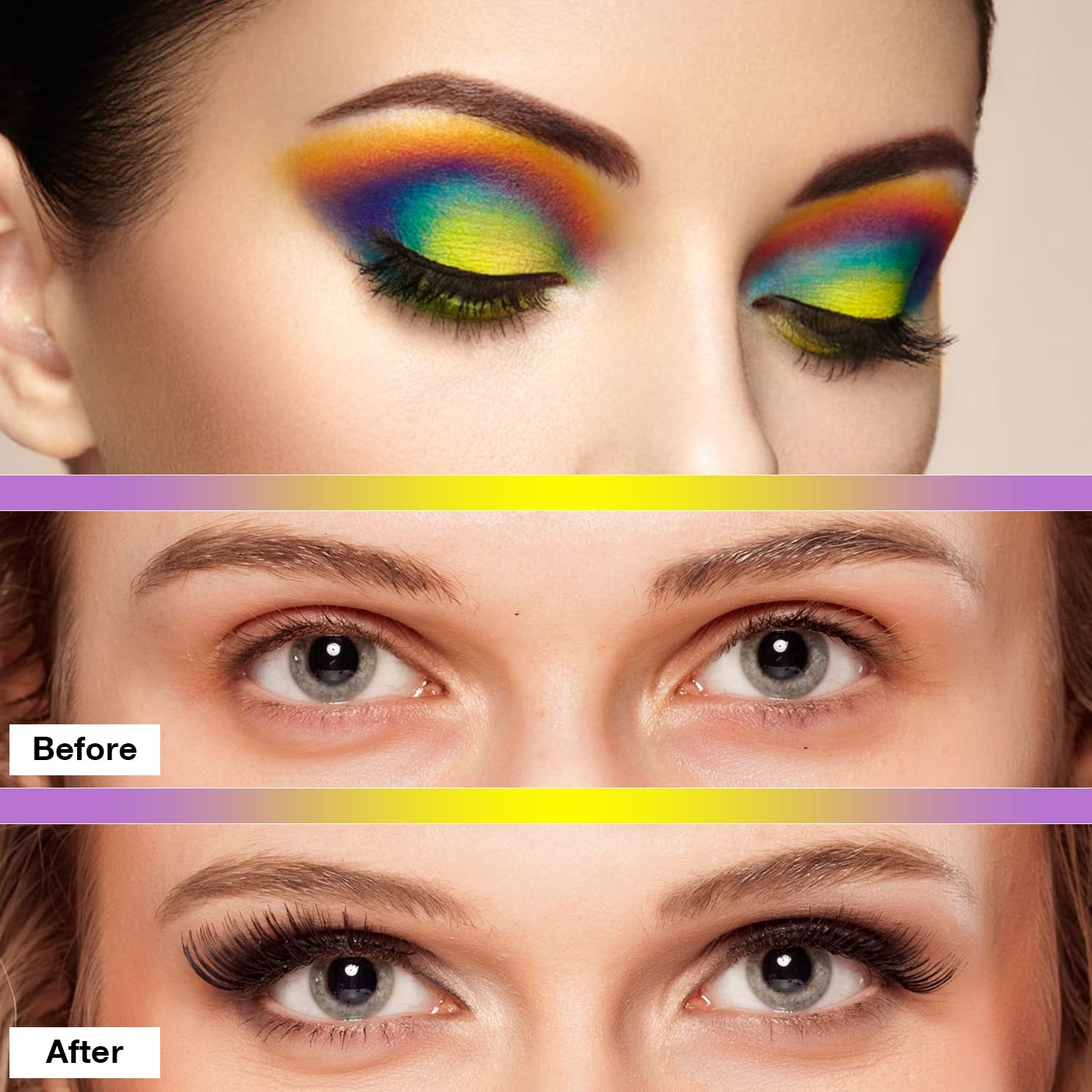 BILEYCHA Upgrade 3D Natural Magnetic Eyelashes,Lightweight Magnetic Eyeliner and Eyelashes Kit, 2 Waterproof Magnetic Eyeliners- No Glue Needed