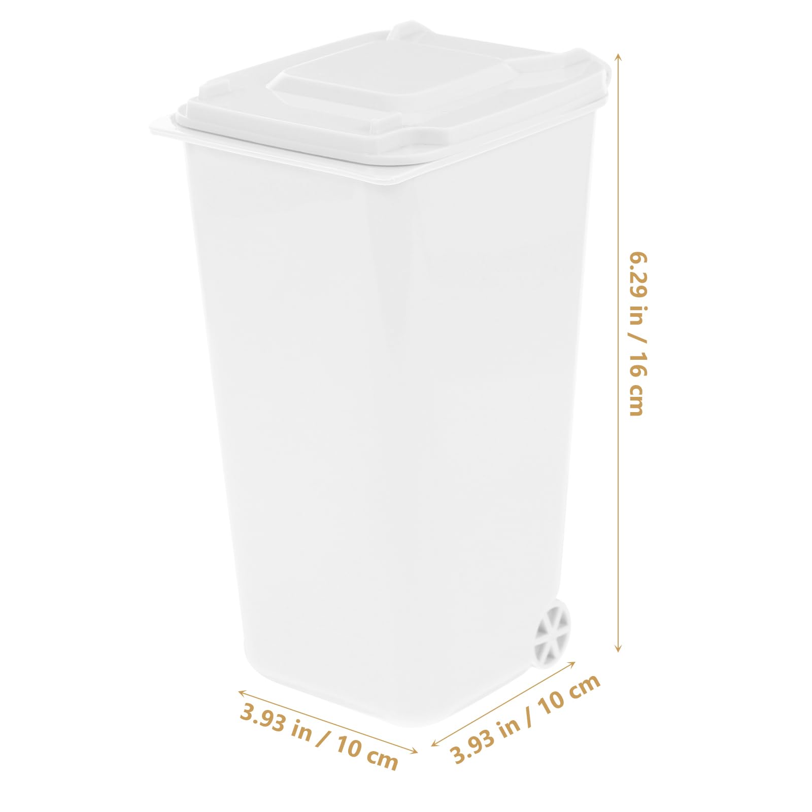 SHINEOFI Mini Trash Can with Lid Desktop Garbage Can Cute Waste Bin Garbage Storage Container Pen Holder for Home Office Table Small Organizer White