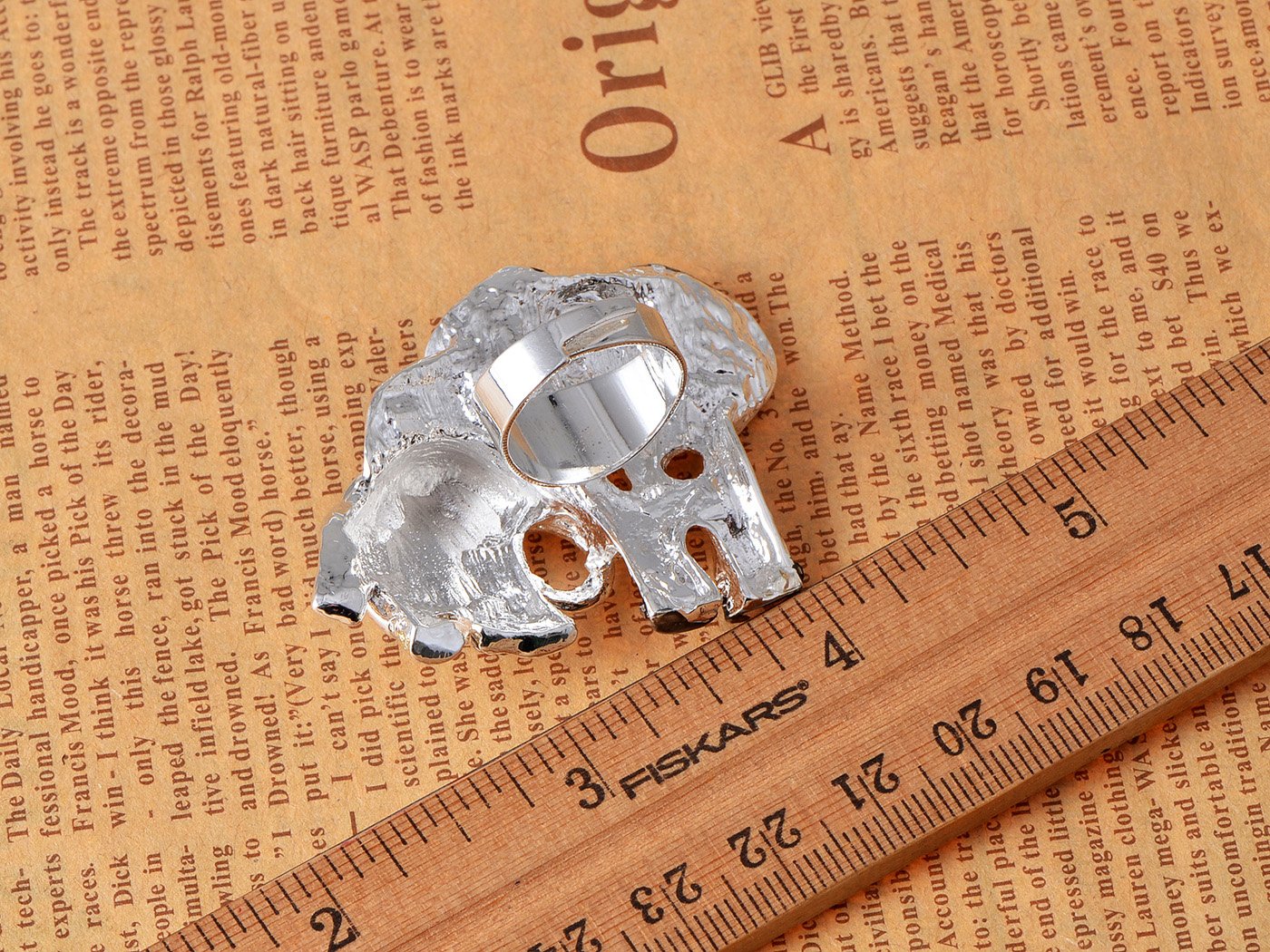 Alilang Lovely Mother Family Ruby Clear Crystal Rhinestone Elephant Custom Ring