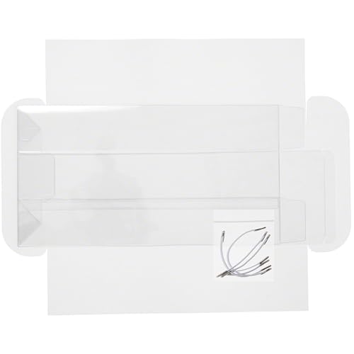 Collecting Warehouse Redoll Clear Folding Display Box with White Liners and White Elastic for 11-12 inch Dolls or Action Figures, 4" W x 2.25" D x 13" H
