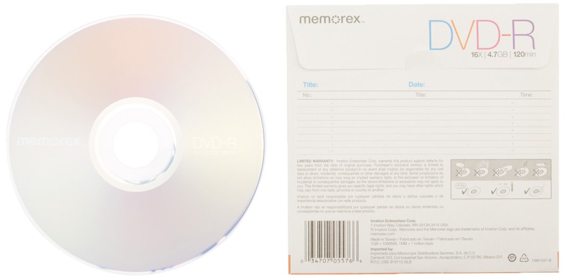 Memorex 4.7GB 16X DVD-R 10 Pack (32020033364)