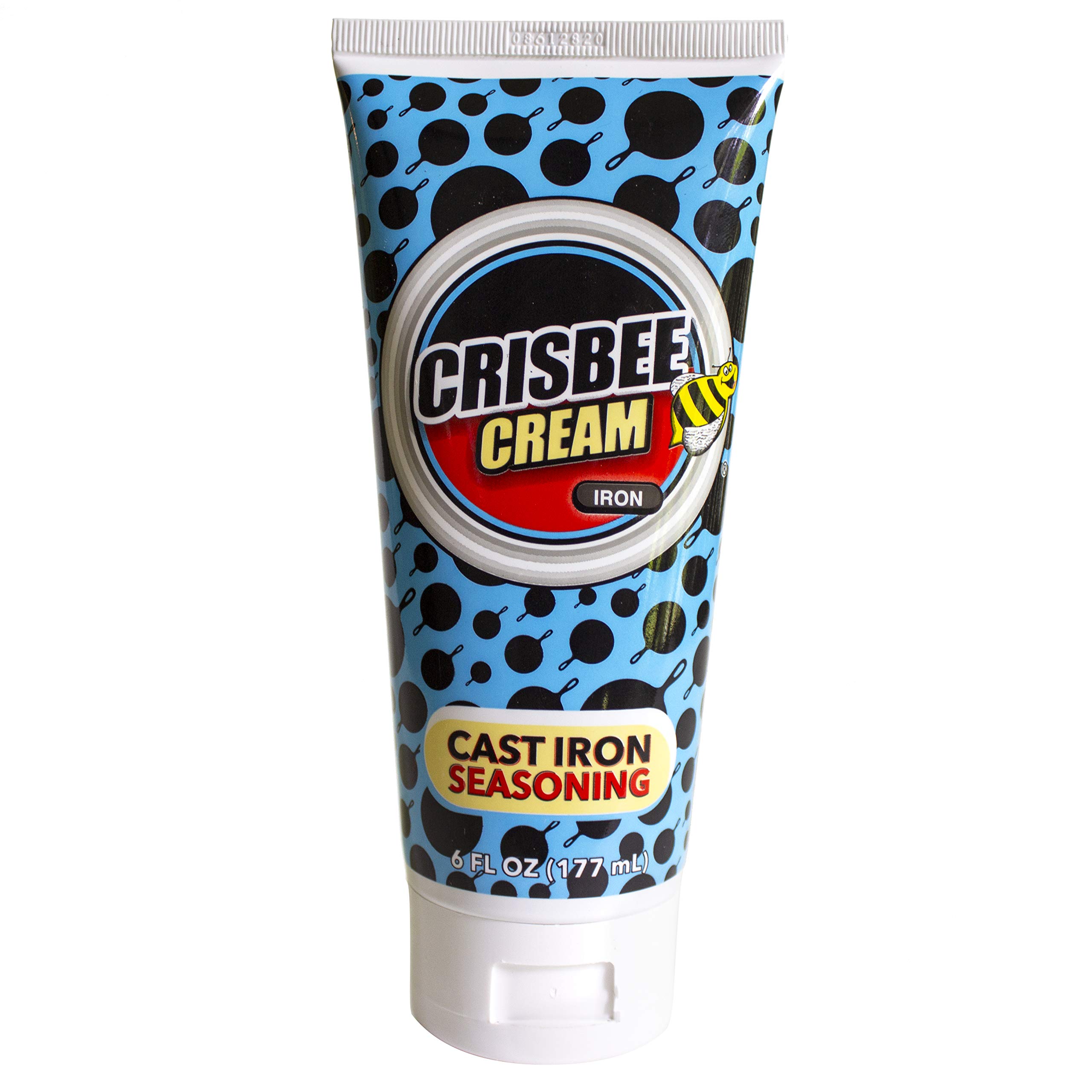 Crisbee Cream IronĀ® Cast Iron and Carbon Steel Seasoning - Blackstone Griddle Seasoning - Family Made in USA - 6 oz.