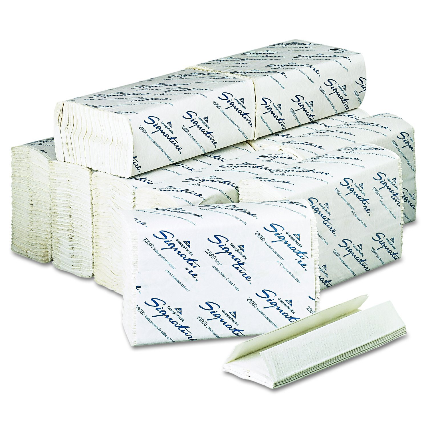 Georgia Pacific Professional 23000 C-Fold Paper Towels, 10 1/10 x 13 1/5, White, 120 Per Pack (Case of 12 Packs), 3 Case