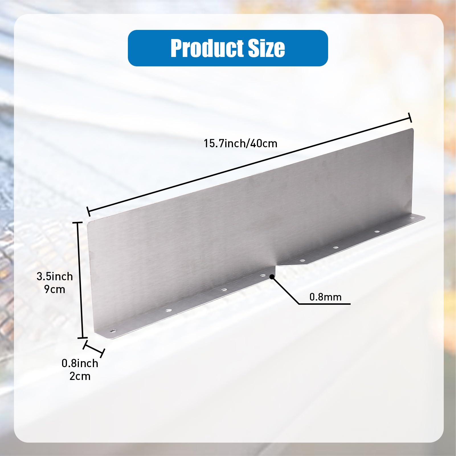Aoibrloy 2PCS Aluminum Gutter Valley Splash Guards for Roof Corner, Roof Rain Diverter with 20 PCS Matching Gutter Screws, Downspout Diverter for Blocking Heavy Rain Flow