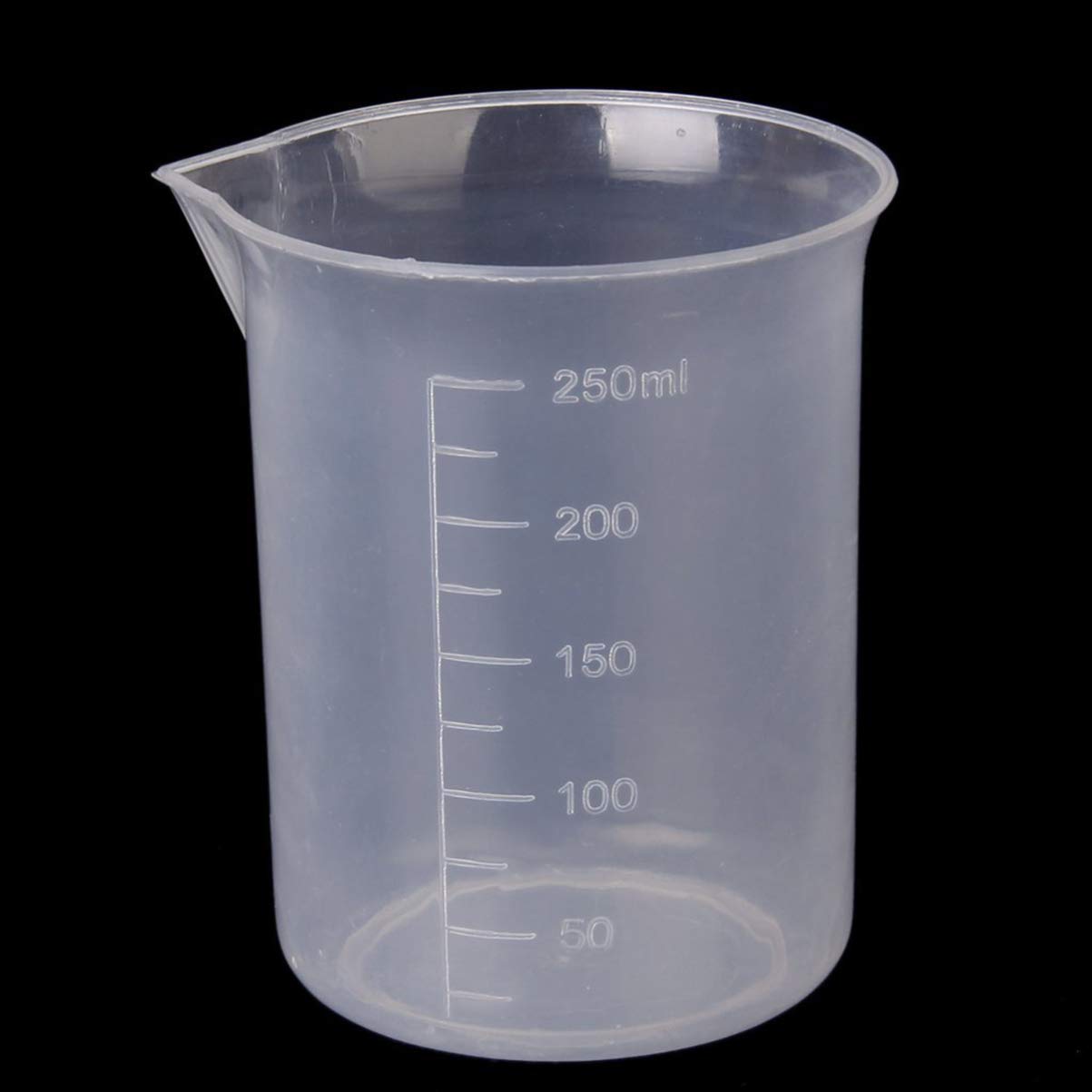 ULTNICE Plastic Beaker Measuring Cup Labs Plastic Graduated Beakers 50ml 150ml 250ml 500ml -Pack of 4