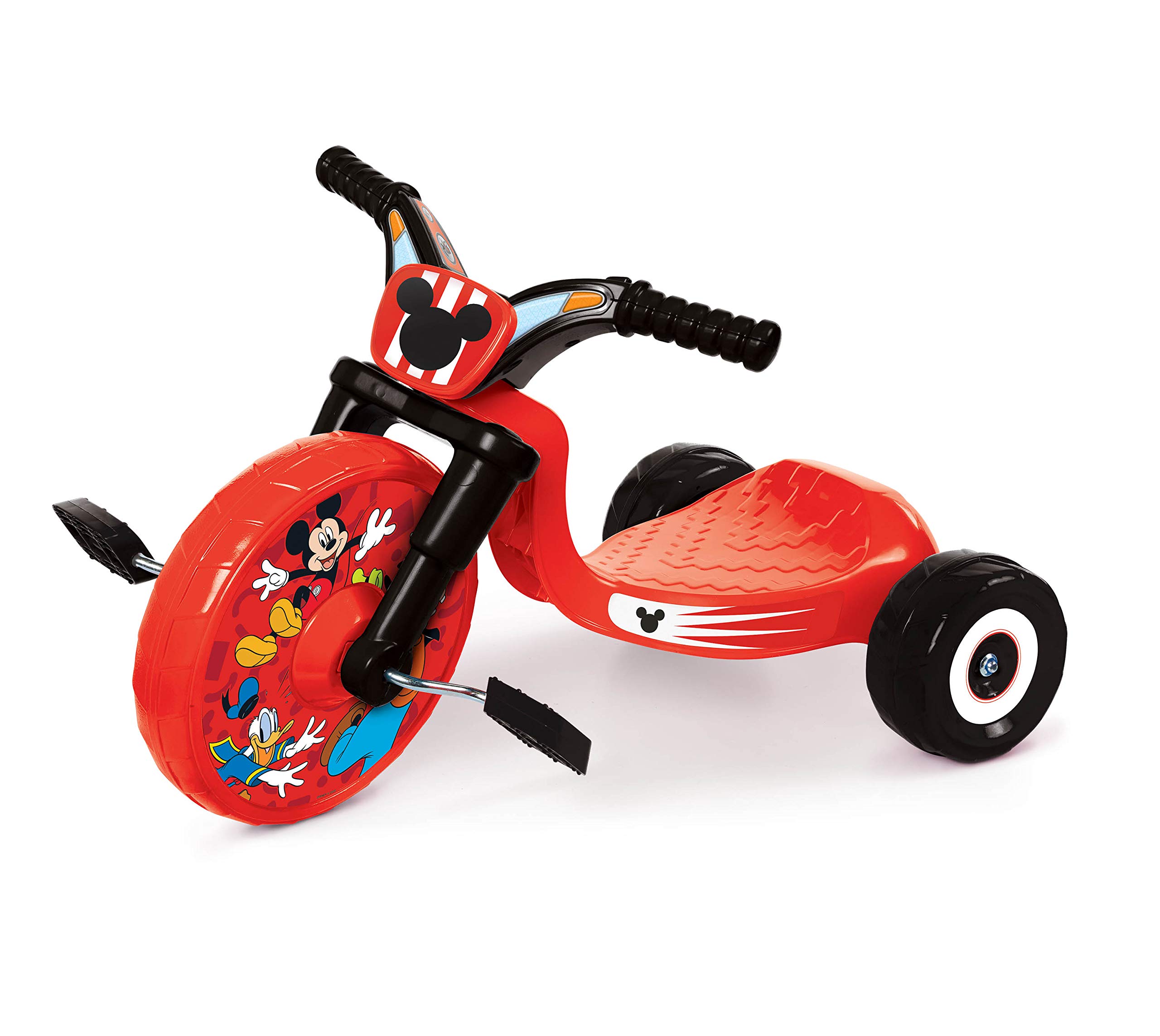Fly Wheels Mickey Mouse 10 Junior Cruiser Ride-On Pedal-Powered Toddler Bike Trike, Ages 18-36 M for Kids 33β-35β Tall and up to 35 Lbs