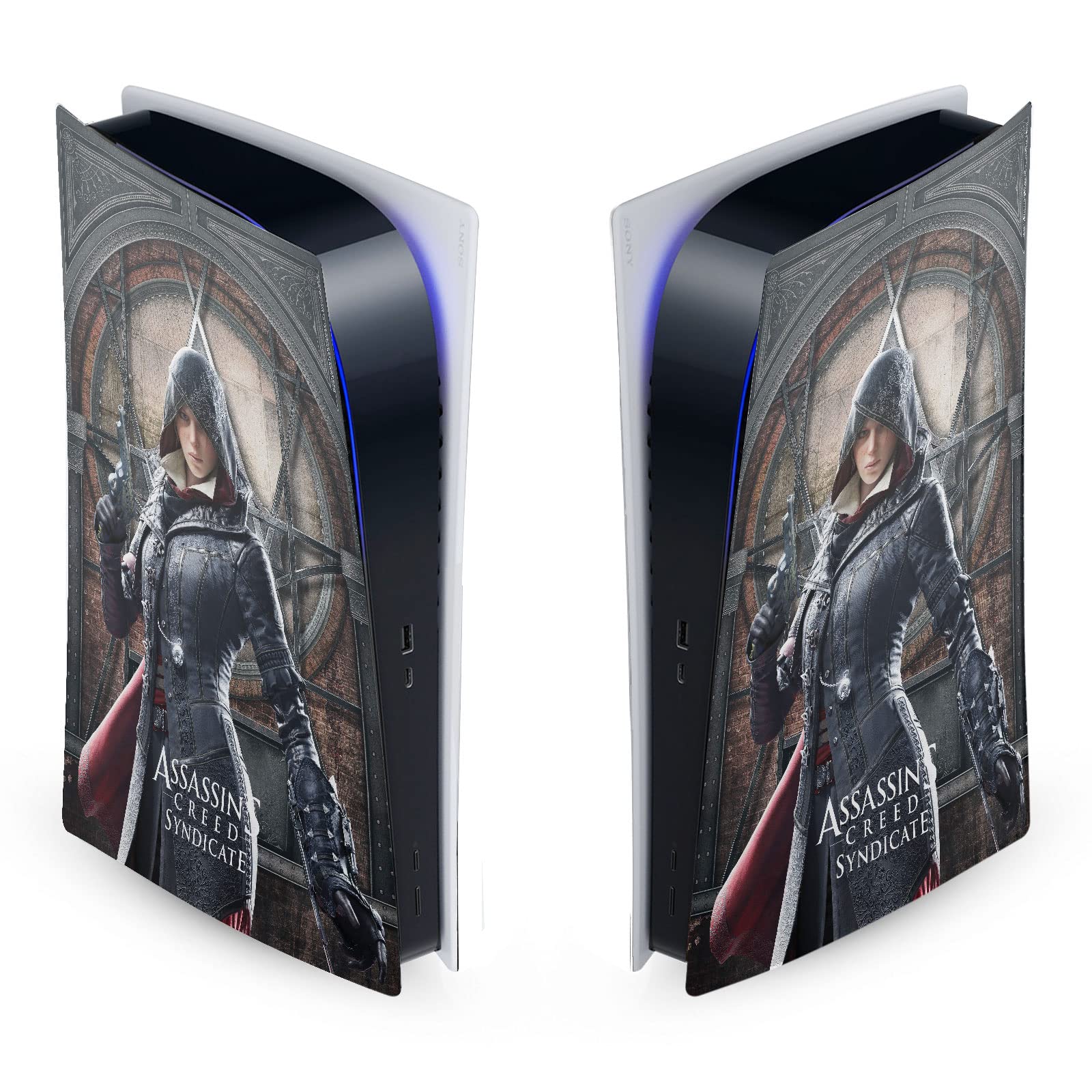 Head Case Designs Officially Licensed Assassin's Creed Evie Frye Syndicate Graphics Vinyl Faceplate Sticker Gaming Skin Decal Cover Compatible With Sony PlayStation 5 PS5 Digital Edition Console