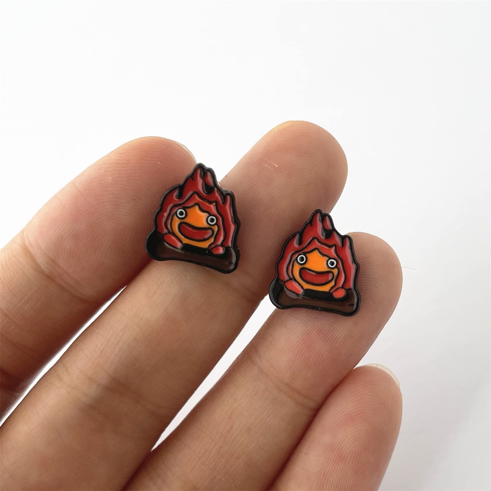 Anime cute Earrings Stud, Metal Cartoon Ear Stud for Women and Men