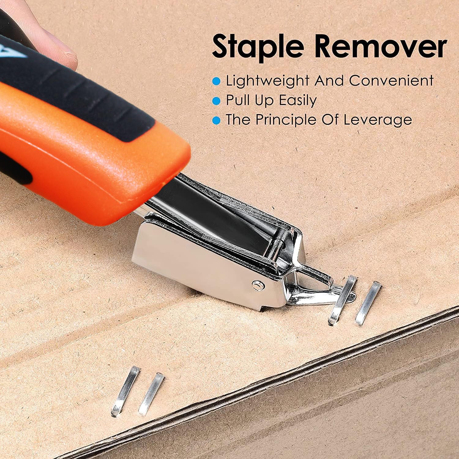 Alimtee 6 Pcs Staple Removers Heavy Duty Staple Puller, Upholstery Tool Industrial Staple Remover for Furniture, Floor, Carpet, Carton (6 Pack) (6 Pack)
