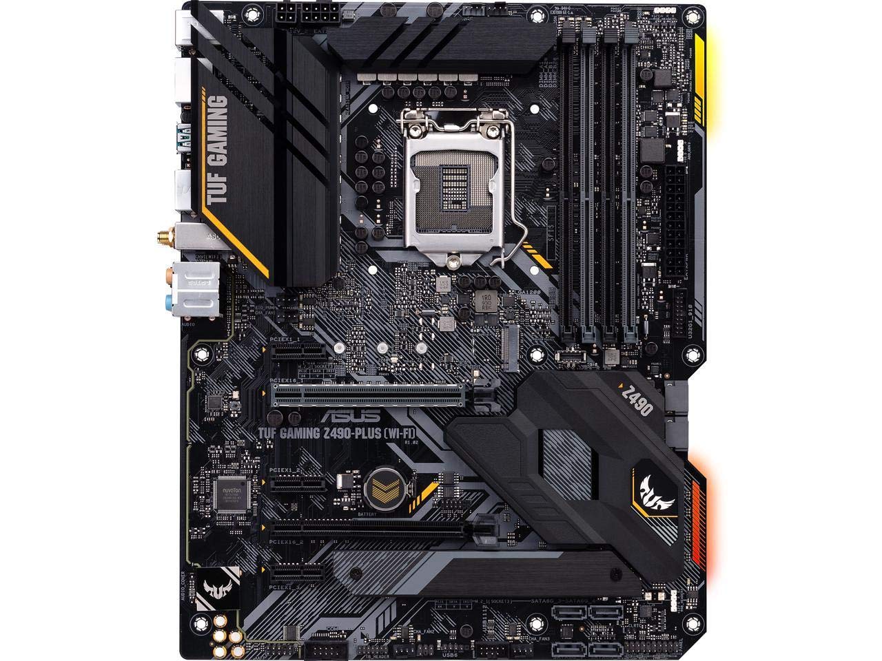 ASUS TUF Gaming Z490-Plus (WiFi 6), LGA 1200 (Intel® 10th Gen) ATX Gaming Motherboard (Dual M.2, 12+2 Power Stages, USB 3.2 Front Panel Type-C, Intel® WiFi 6 & 1Gb LAN, Aura Sync)
